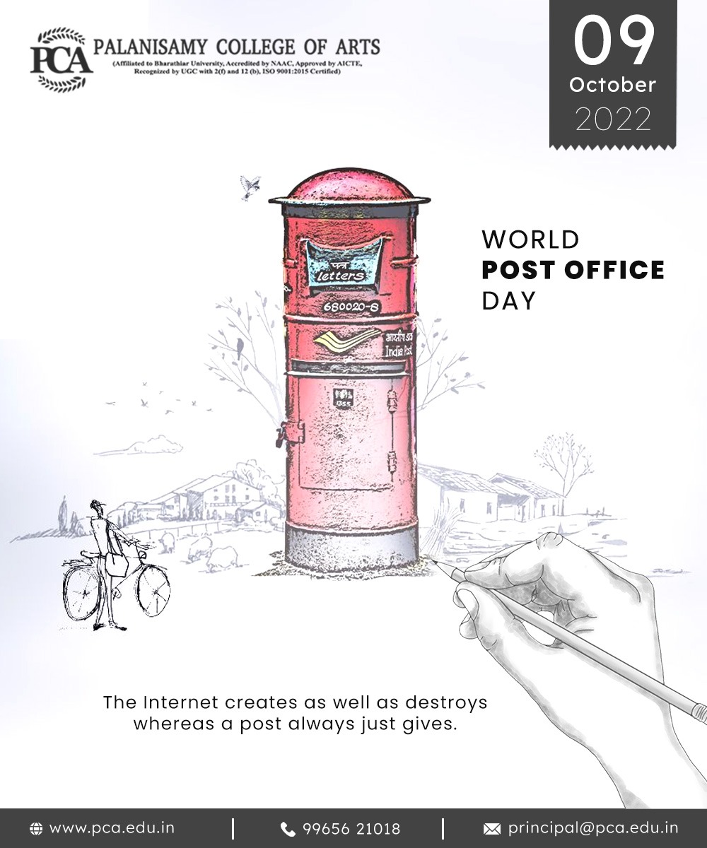 World Post Office Day - Palanisamy College Of Arts